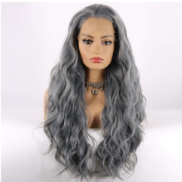 Accessories | Val 24 Grey Wave Lace Front Wig Nwt | Poshmark